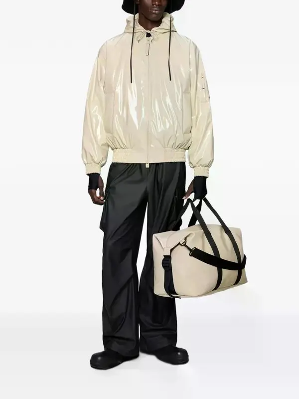 Rains Lohja Insulated Hooded Bomber Jacket - Neutrals