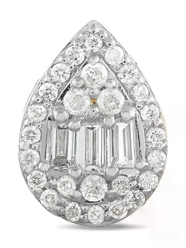 LB EXCLUSIVE 14k White Gold Diamond Tear-shaped Earrings