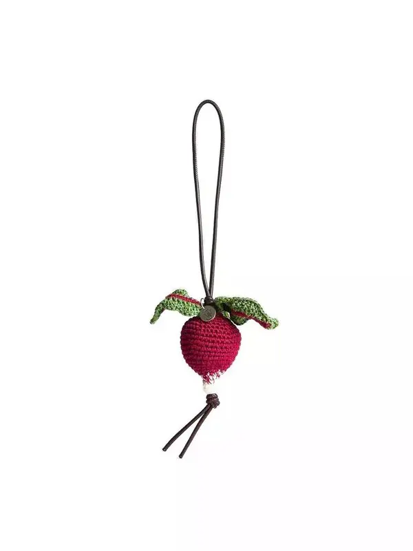 JW Anderson Crocheted Radish Charm - Red