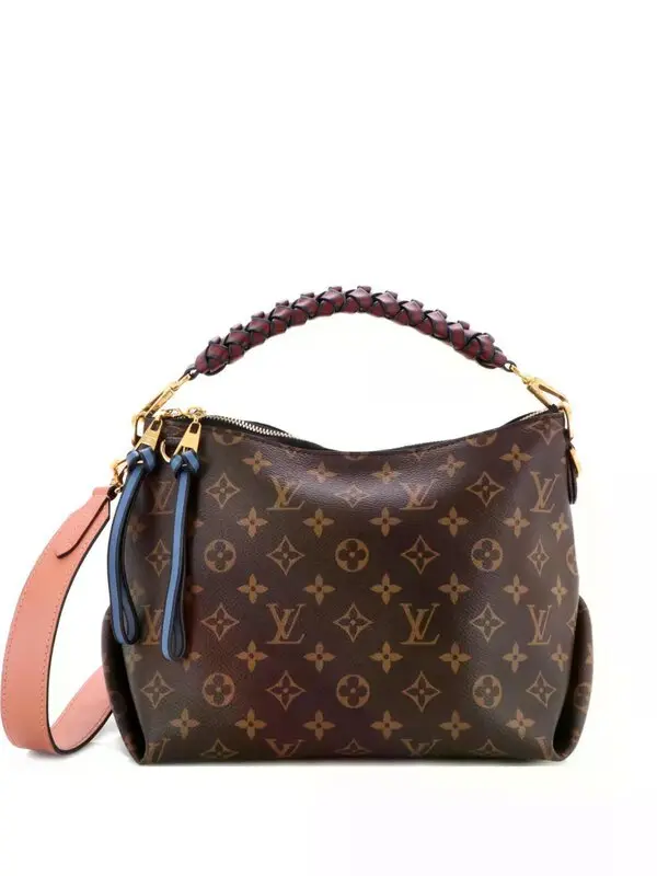 LOUIS VUITTON Braided Handle Beaubourg Monogram Canvas Mini Hobo Bag