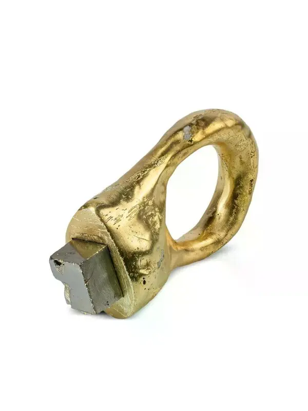 PARTS OF FOUR Plated Giant Roman Pyrite Ring - Gold