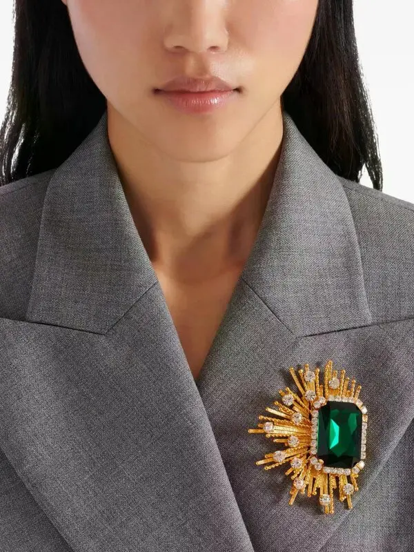Balmain Crystal-embellished Brooch