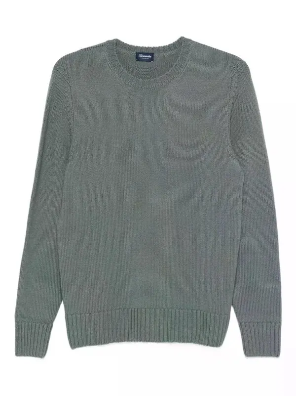 DRUMOHR Ribbed Crew-neck Sweater - Grey