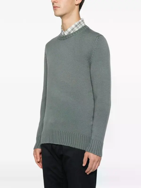 DRUMOHR Ribbed Crew-neck Sweater - Grey