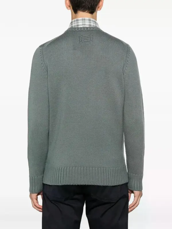 DRUMOHR Ribbed Crew-neck Sweater - Grey