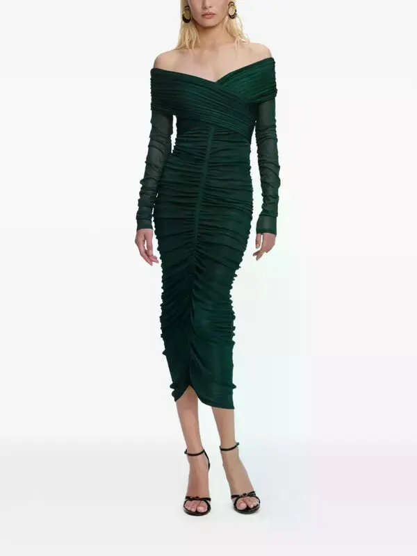 SELF-PORTRAIT Draped Midi Dress