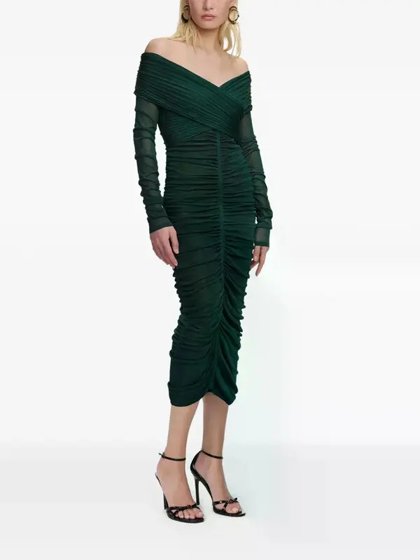 SELF-PORTRAIT Draped Midi Dress