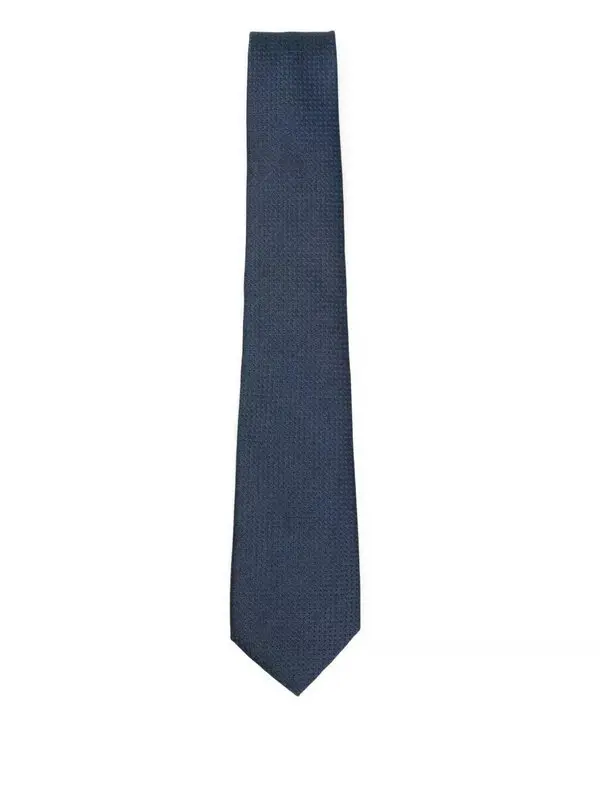 Canali Textured Neck Tie - Blue
