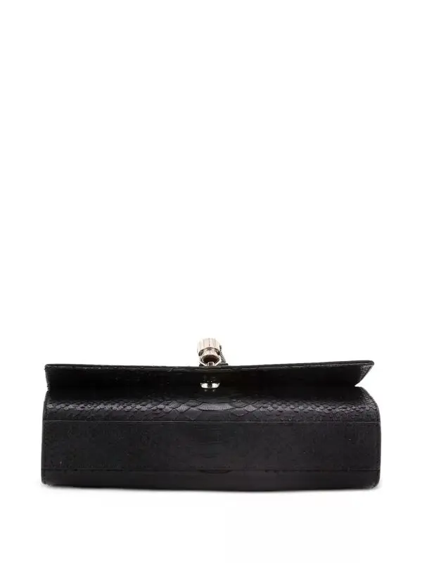 Saint Laurent Monogram Tassel Embossed Leather Crossbody Bag