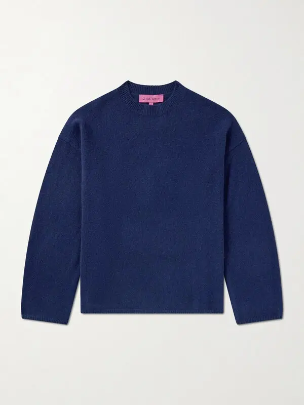 THE ELDER STATESMAN Dume Brushed-cashmere Sweater - Blue