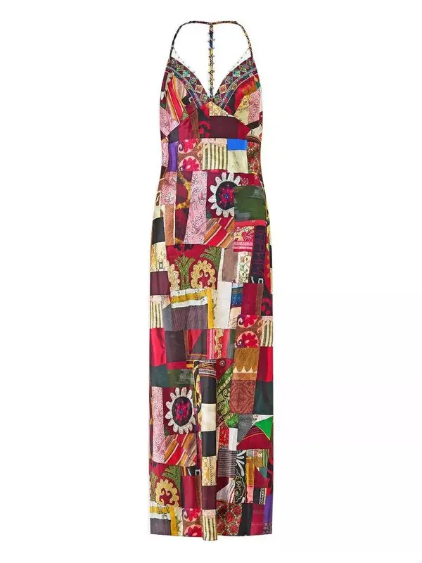 Camilla Chain Patchwork Midi Dress