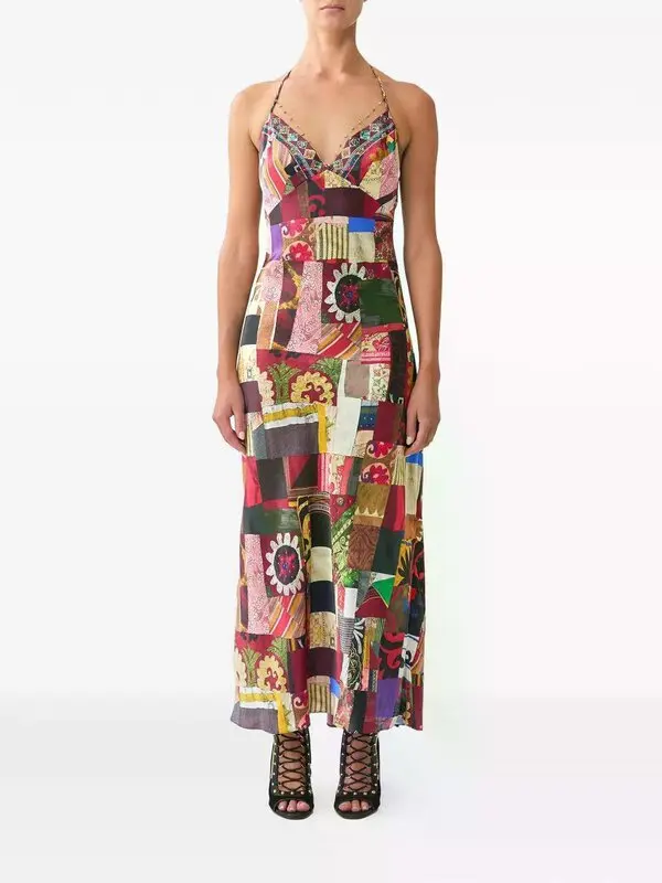 Camilla Chain Patchwork Midi Dress