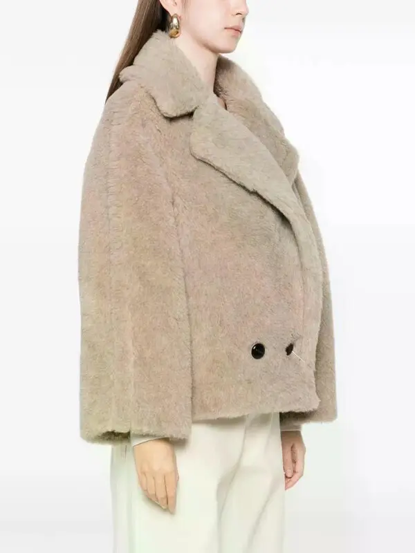 Max Mara Teddy Double-breasted Jacket - Neutrals