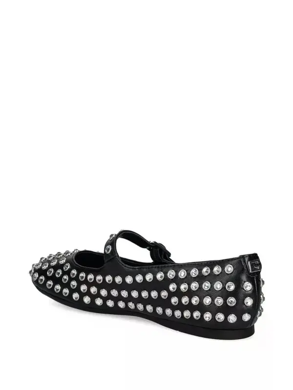 Guess Studded Buckle Ballet Flats - Black