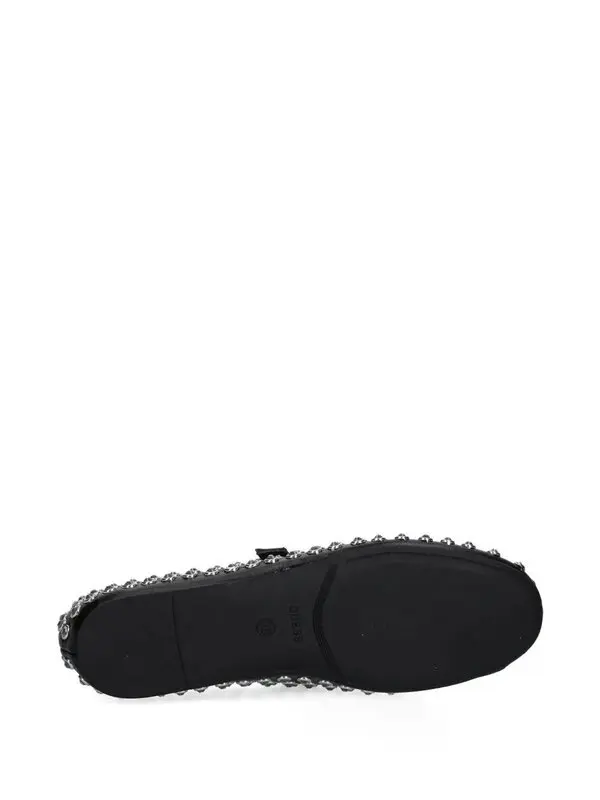 Guess Studded Buckle Ballet Flats - Black