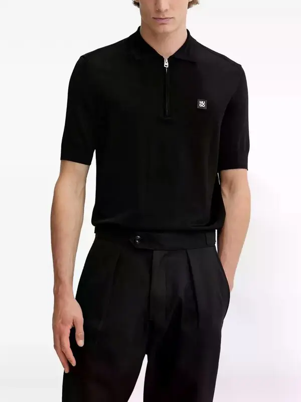 Hugo Zip Logo Polo Shirt
