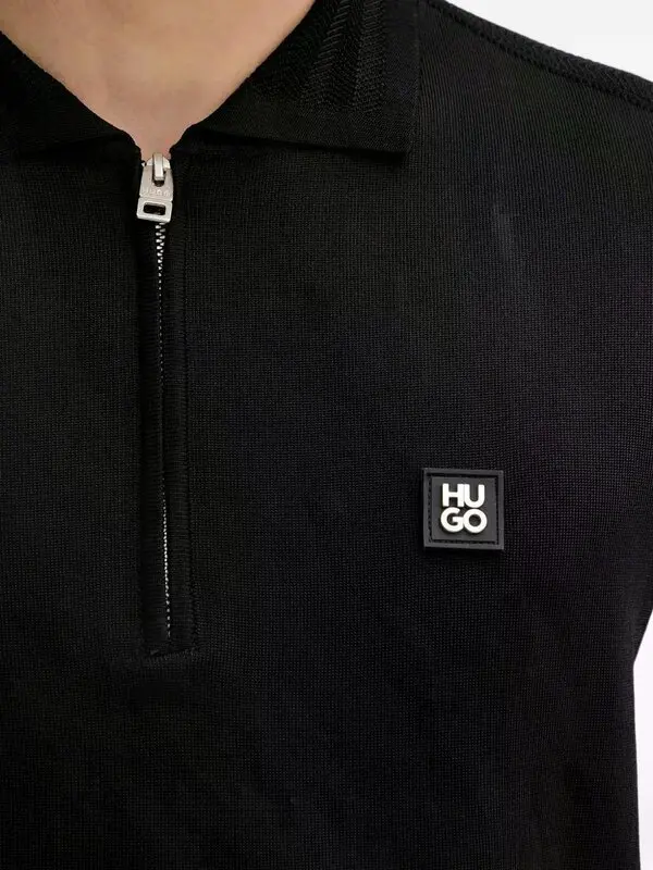 Hugo Zip Logo Polo Shirt