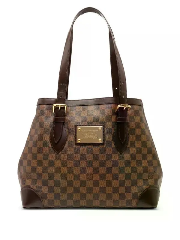 LOUIS VUITTON 2007 Damier Ebene Hampstead Mm Tote Bag - Brown