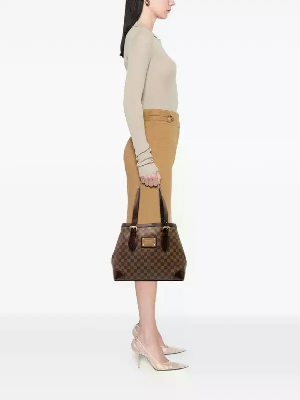 LOUIS VUITTON 2007 Damier Ebene Hampstead Mm Tote Bag - Brown