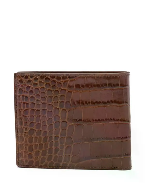 TOM FORD Crocodile-embossed Bi-fold Wallet