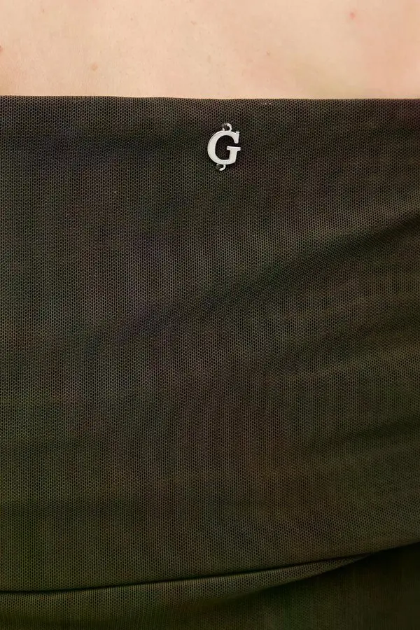 Guess Ruched Strap Off-the-shoulder Dress