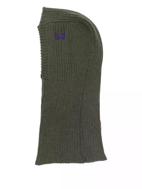 Needles Embroidered Wool Balaclava - Green