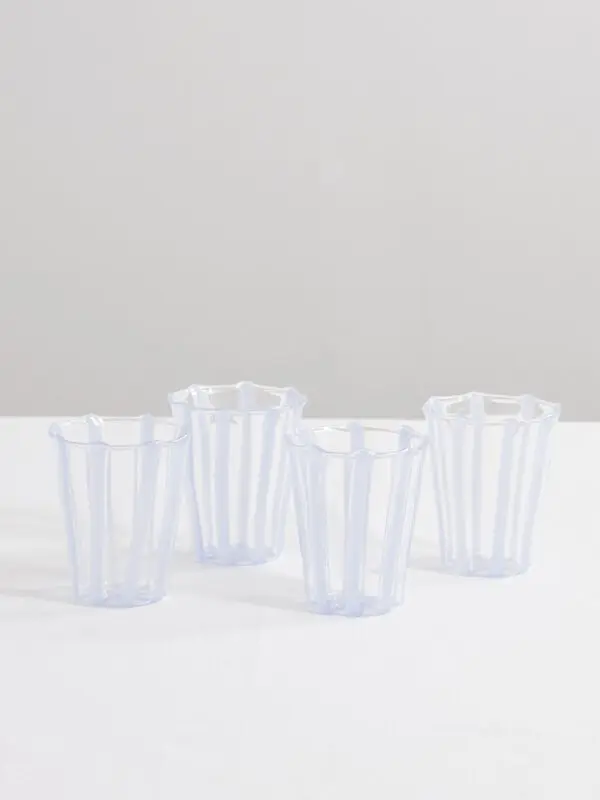 SOPHIE LOU JACOBSEN Le Verre Bonbon Set Of Four Glasses - Blue