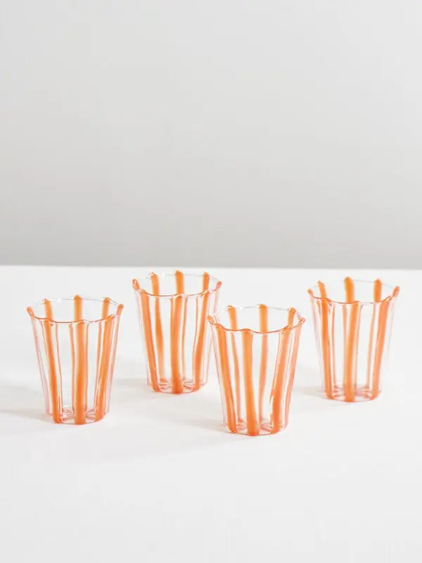 SOPHIE LOU JACOBSEN Le Verre Bonbon Set Of Four Glasses - Orange