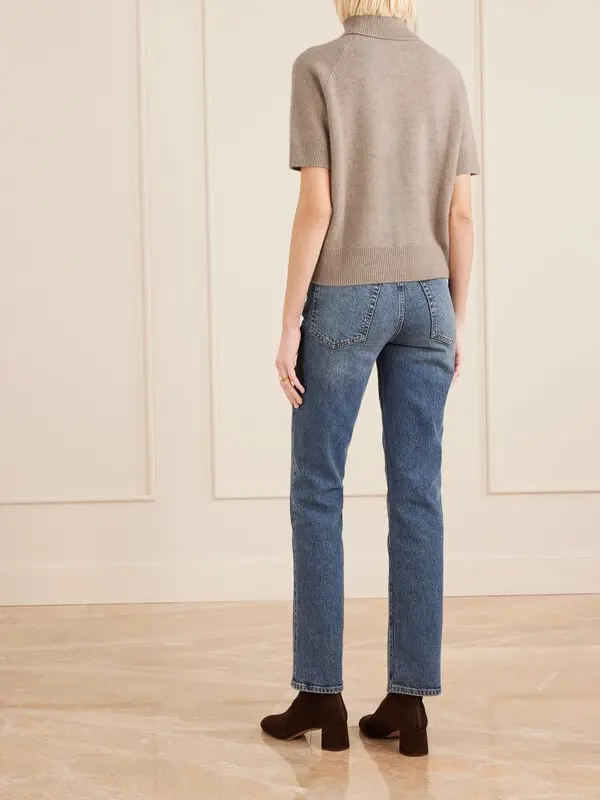 ANINE BING Jackson Cashmere Turtleneck Sweater - Brown