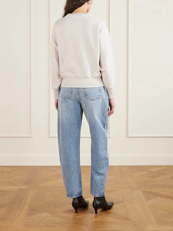 ANINE BING Harry Embroidered Sweatshirt - Neutrals