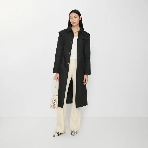 Burberry Nylon Hooded Car Coat