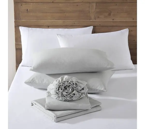 Eddie Bauer Solid Grey Cotton Full Sheet Set