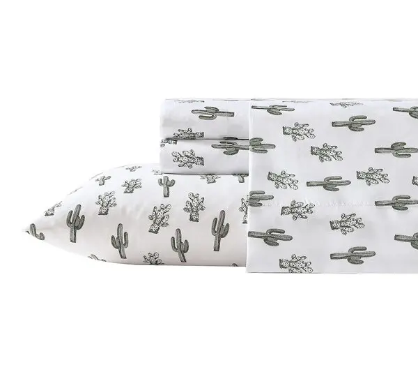 Wrangler Cacti Green Queen Microfiber Sheet Set