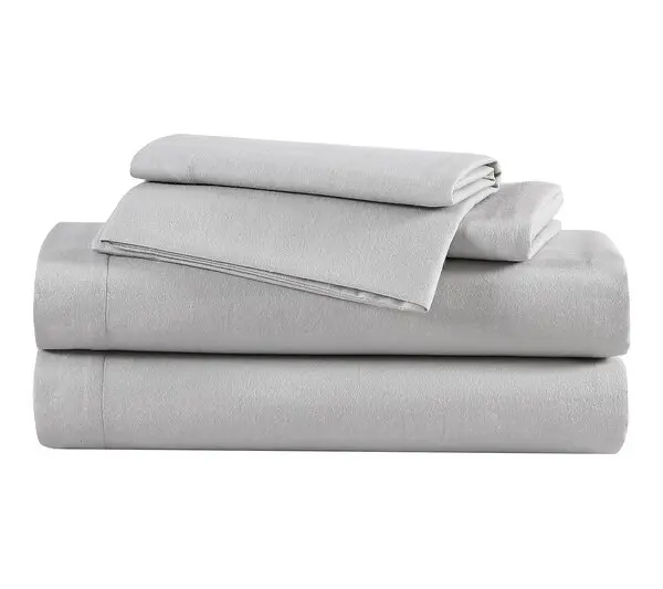 Eddie Bauer Solid Grey Cotton Queen Sheet Set - One-color