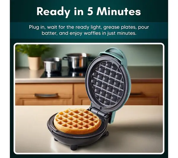ELITE Cuisine Mini Waffle Snack Maker, 300w, Mi Nt