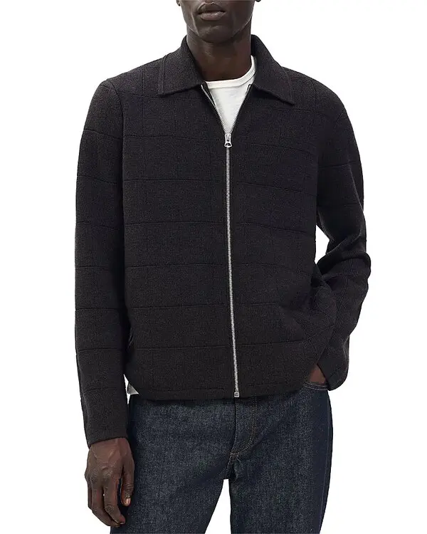 Rag & Bone Melrose Window Pane Full Zip Sweater
