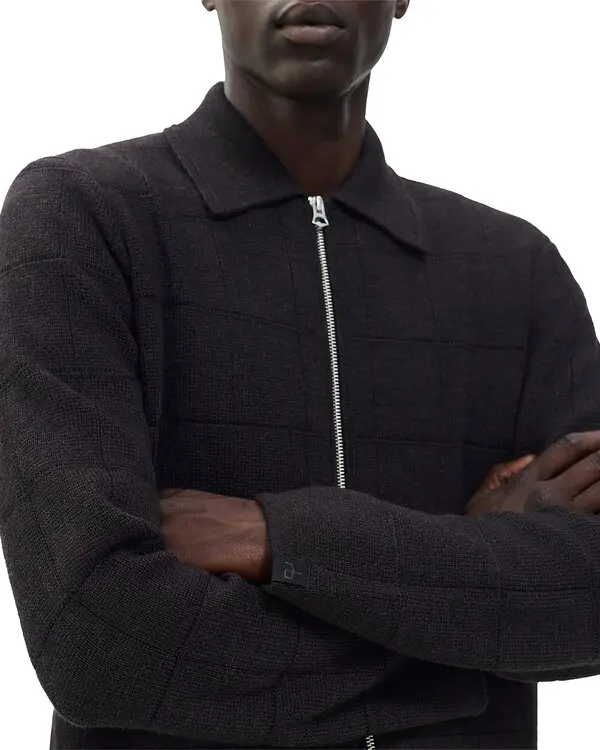 Rag & Bone Melrose Window Pane Full Zip Sweater