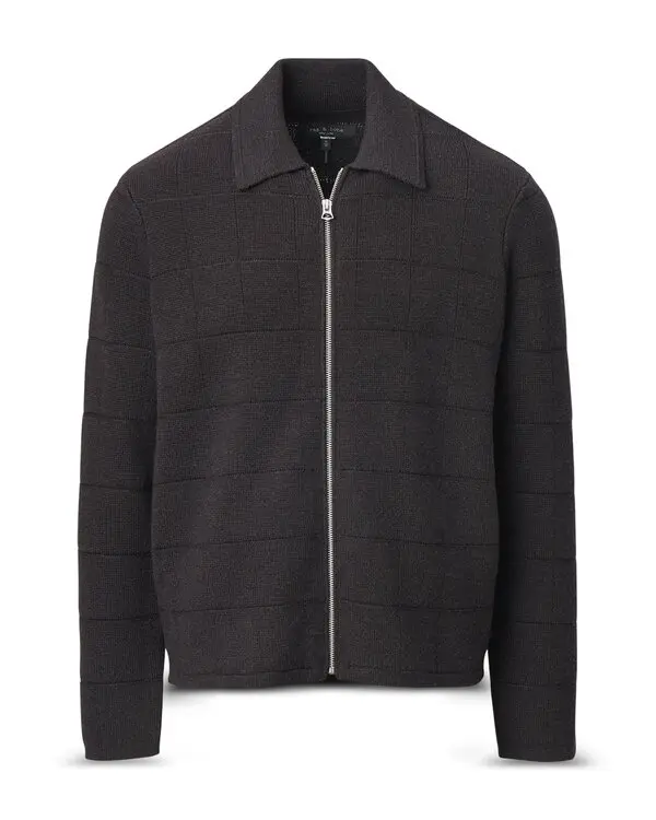 Rag & Bone Melrose Window Pane Full Zip Sweater