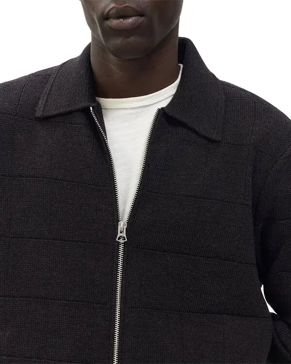 Rag & Bone Melrose Window Pane Full Zip Sweater