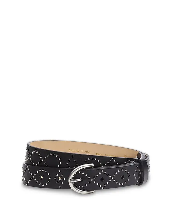 Rag & Bone Maisie Studded Belt - Black