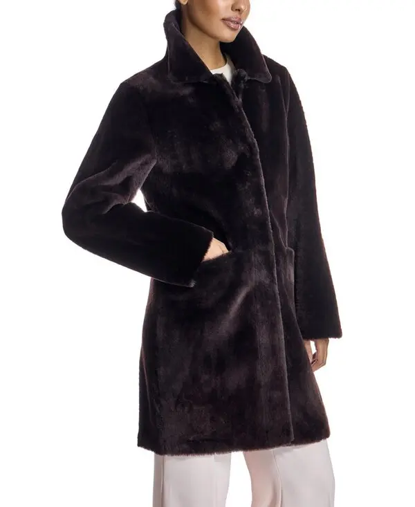 MAXIMILIAN Shearling Coat - Dark Brown