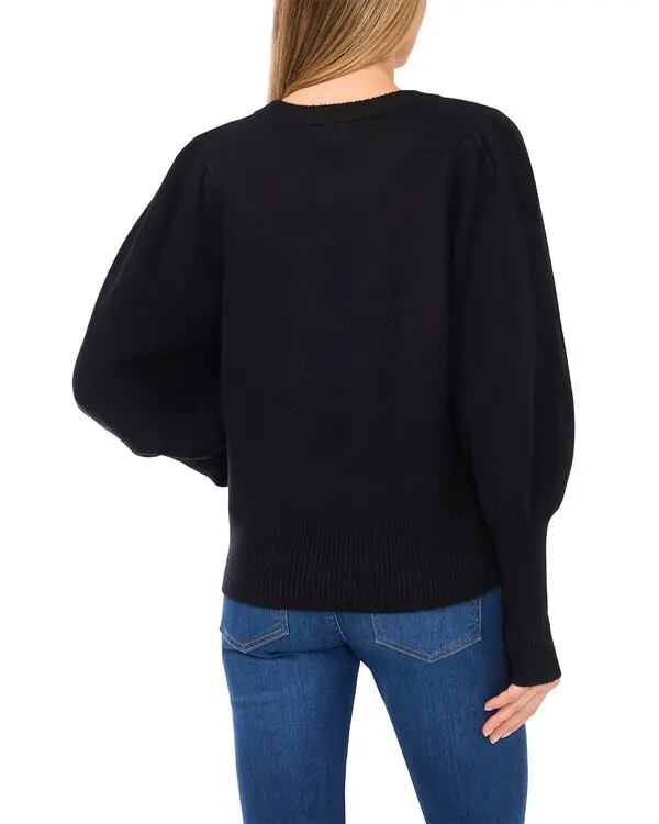 CECE DUPRAZ Heart Applique Sweater - Rich Black