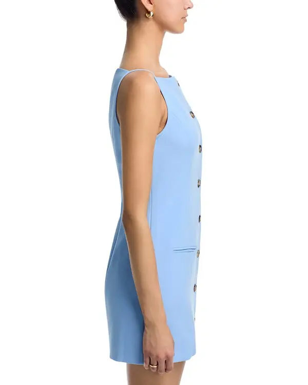 French Connection Azra Twill Mini Dress - Blue Hydrangea