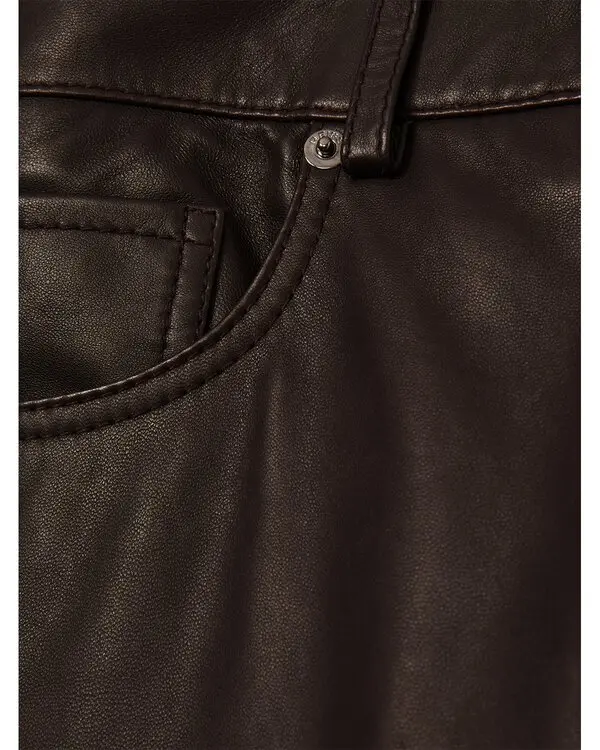 REISS Verona Slim Leather Pants