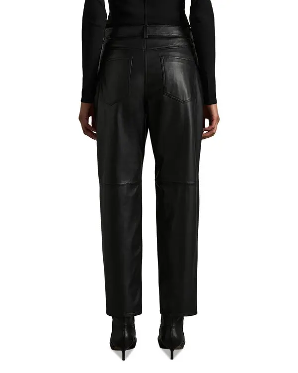 REISS Verona Slim Leather Trousers