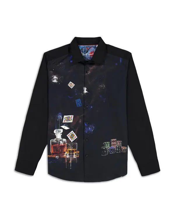 Robert Graham Royal Flush Printed Long Sleeve Button Front Shirt