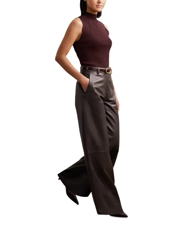 REISS Milan Mock Neck Sleeveless Sweater