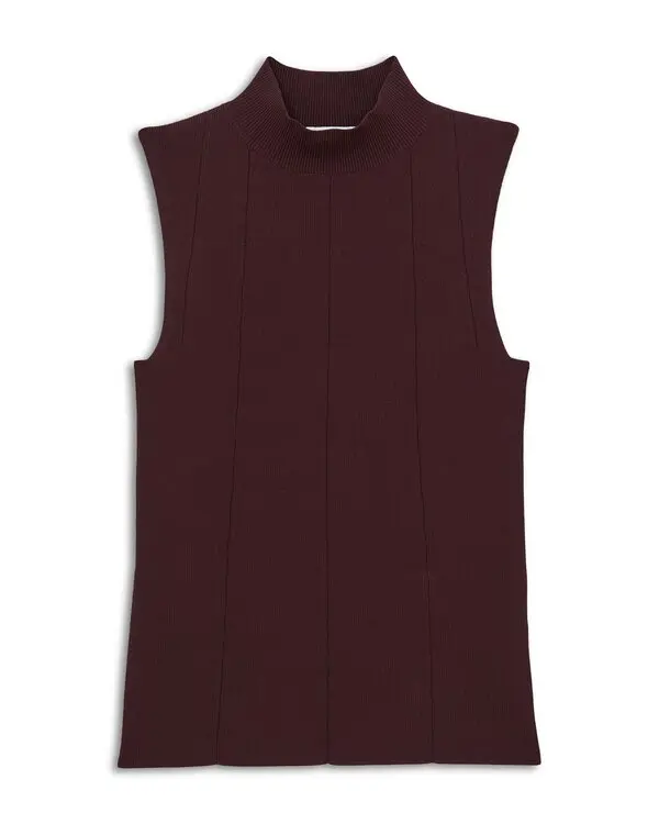 REISS Milan Mock Neck Sleeveless Sweater