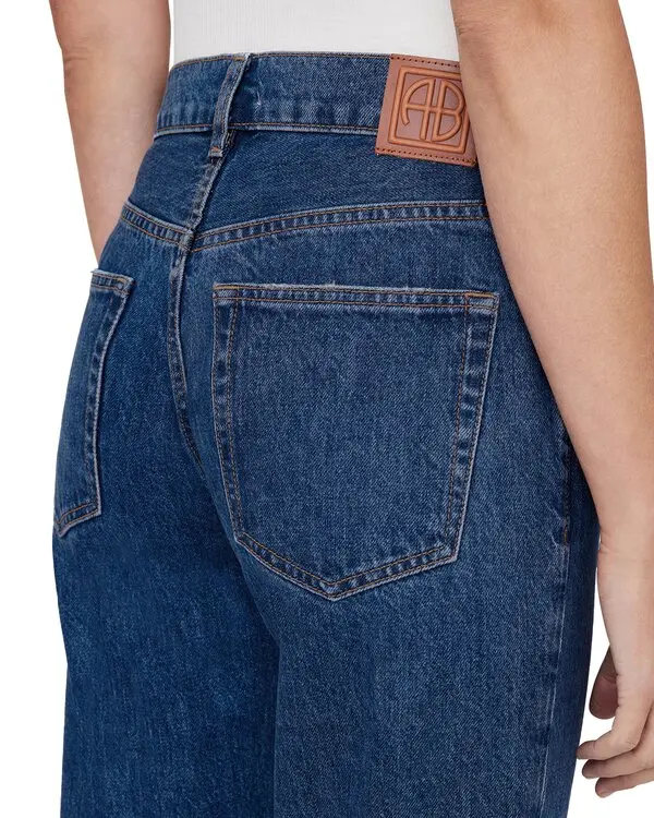 ANINE BING Kate Mid-rise Straight Jeans - Washed Blue
