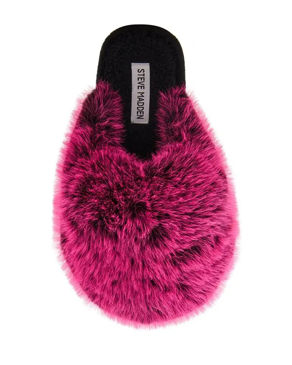 Steve Madden Poof Slippers - Fushia